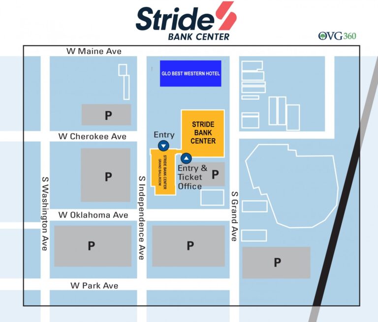 Maps & Parking - Stride Bank Center